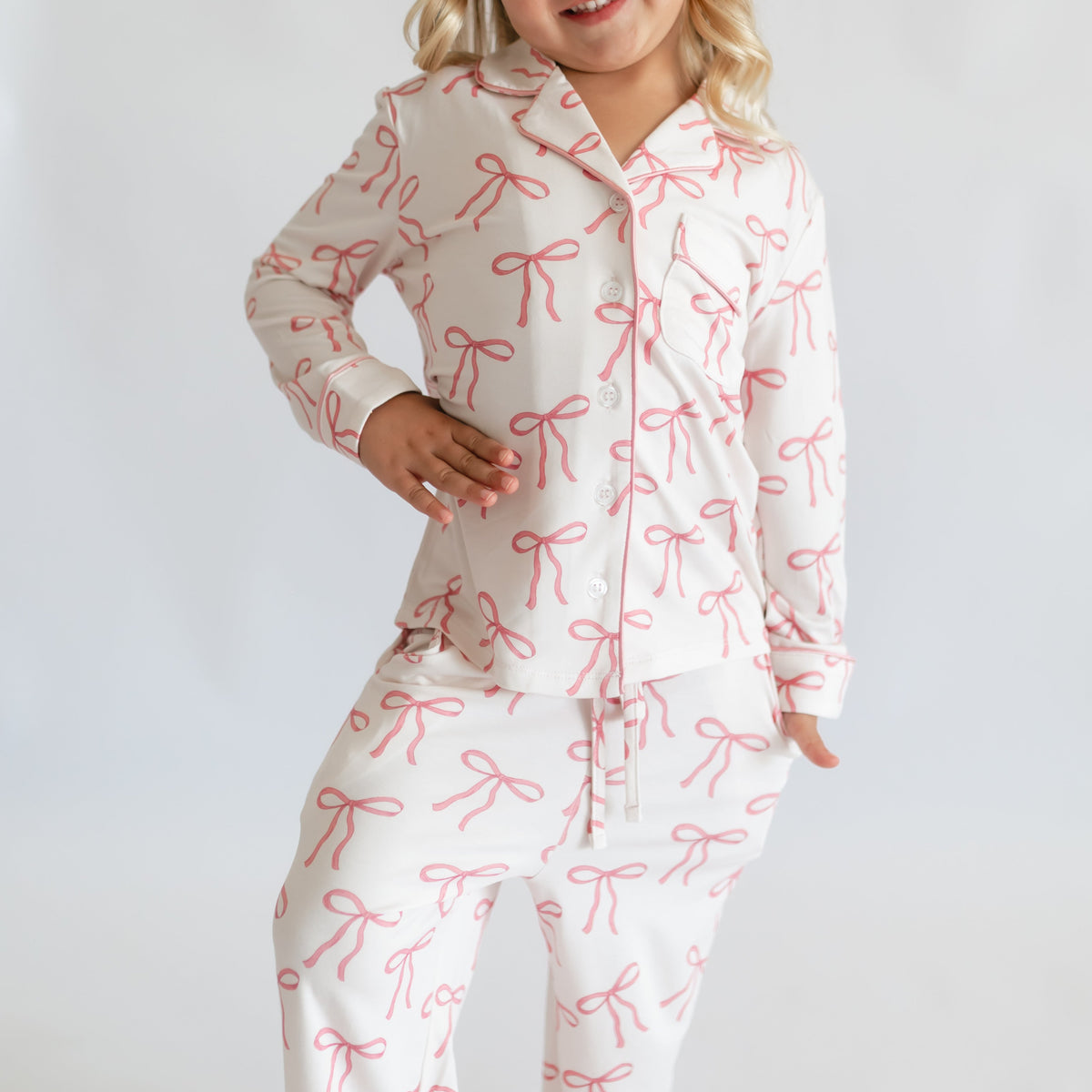 Girl's Button Up Set in Halle – Silks